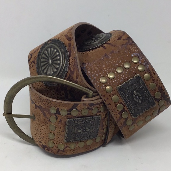 unbranded | Accessories | Vintage Medallion Leather Ml Belt | Poshmark